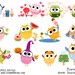 Month Owls Digital Clip Art for Personal and Commercial Use INSTANT ...