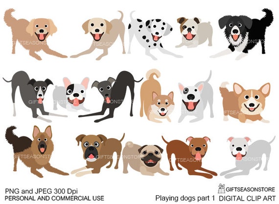 Dog Playing Clipart