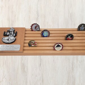 US Navy Challenge Coin Holder, USN Anchor Coin Display, Navy Chief Coin ...