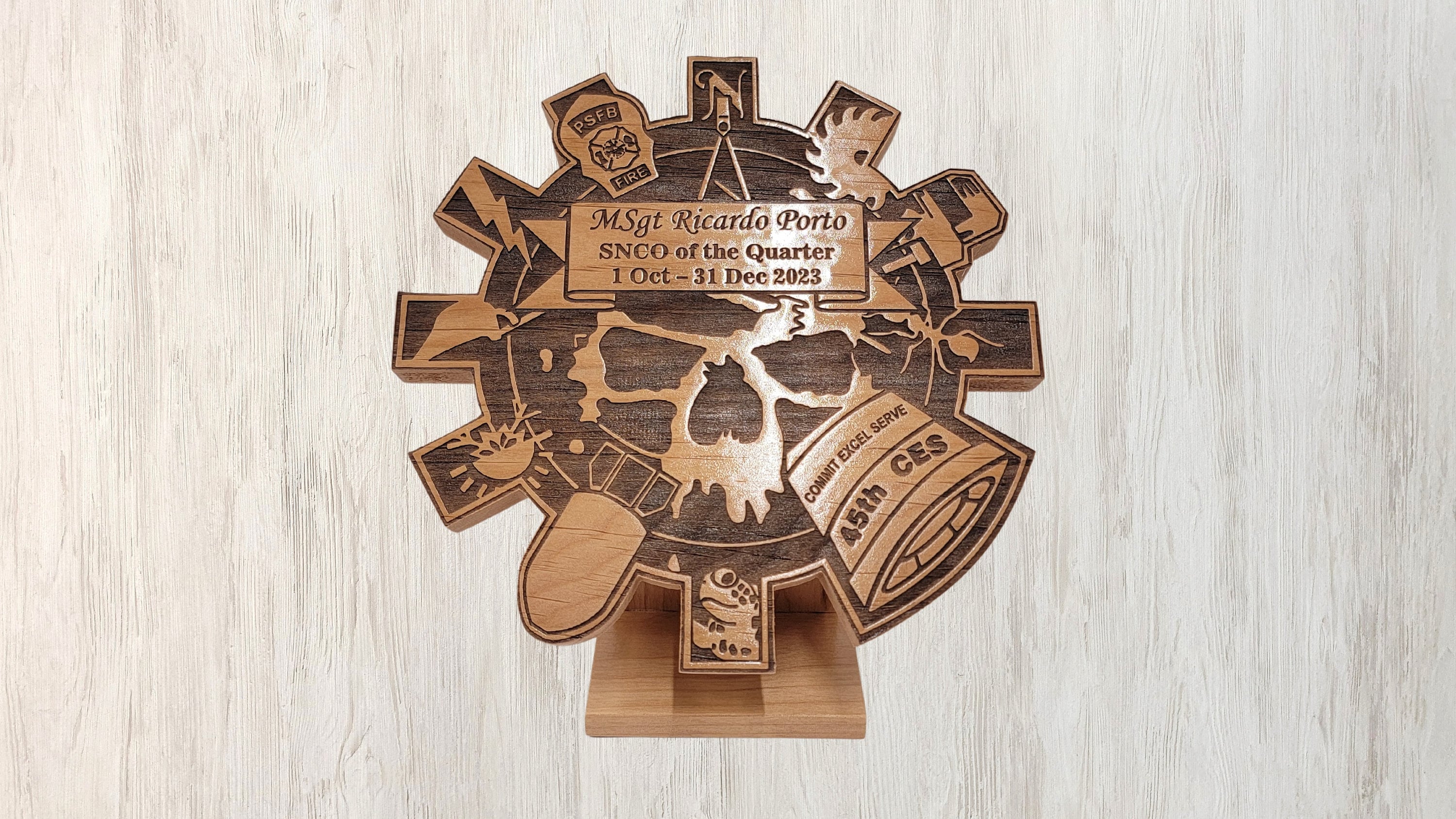 Civil Engineering Awards, CES Cog Plaques, Air Force CE Display - Etsy