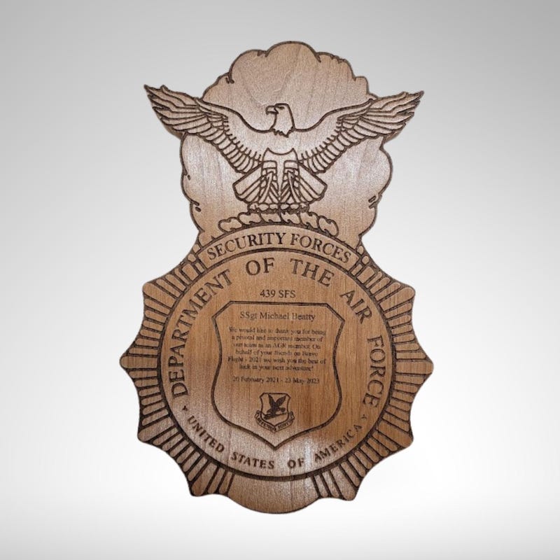 Security Forces Badge Svg - Etsy