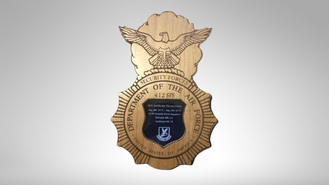 Security Forces Personalized Wood Badge, Air Force Police Plaque ...