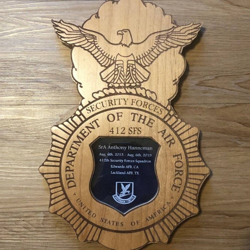 Security Forces Personalized Wood Badge Air Force Police - Etsy