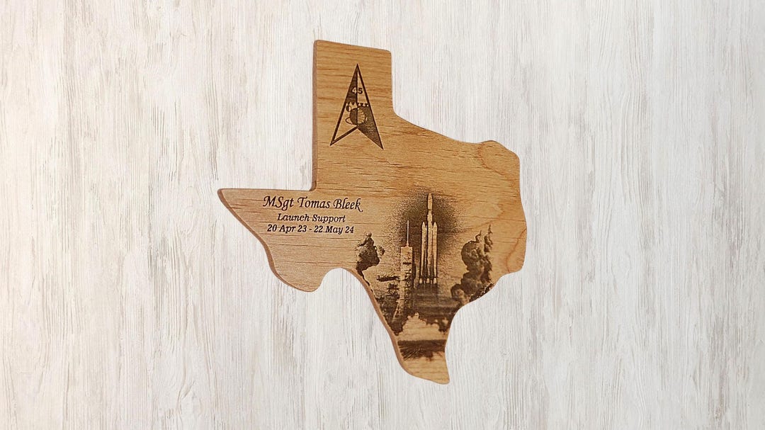 Texas State Plaque, Rocket Launch Wood Plaque, Military Wood Engraved ...