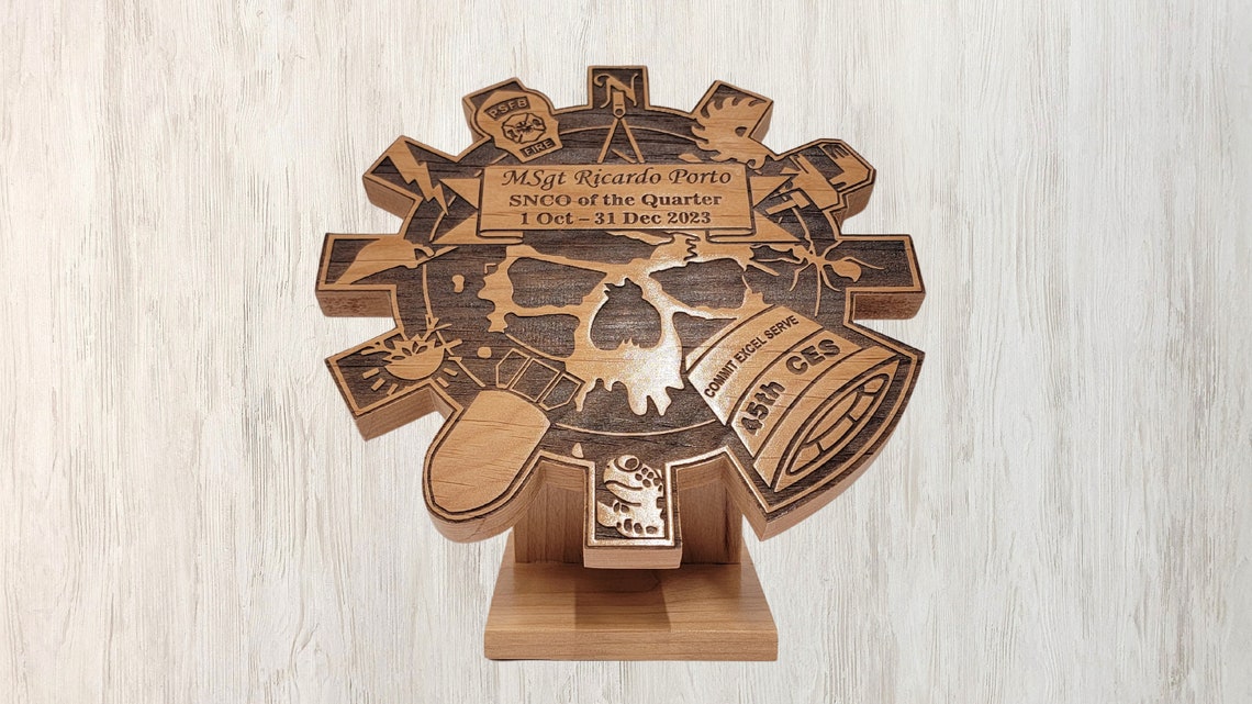 Civil Engineering Awards, CES Cog Plaques, Air Force CE Display - Etsy