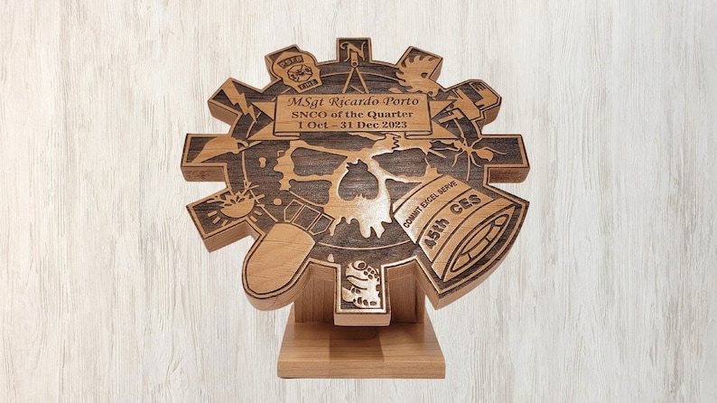 Civil Engineering Awards, CES Cog Plaques, Air Force CE Display - Etsy