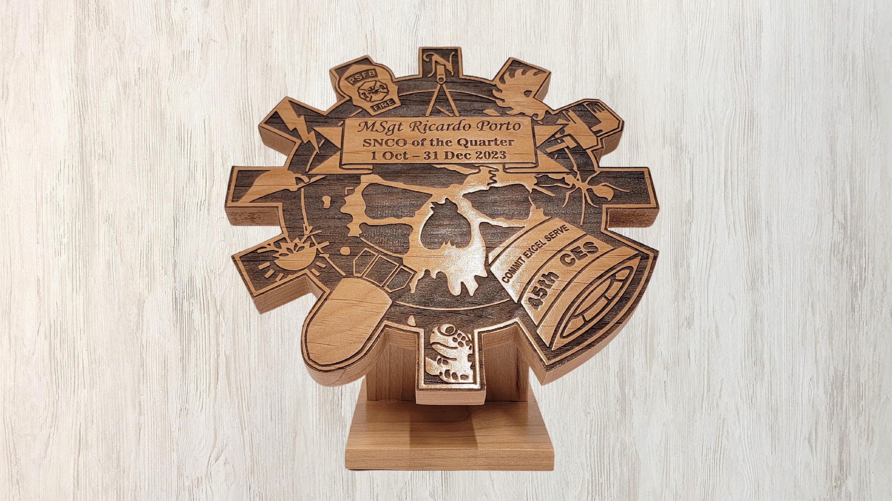 Civil Engineering Awards, CES Cog Plaques, Air Force CE Display - Etsy