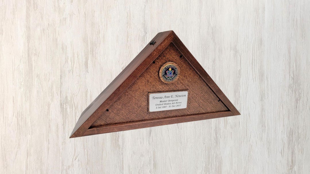 Custom Military Retirement Shadow Box: Alder Wood Flag Case - Etsy