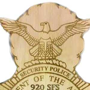 Security Forces Personalized Wood Badge, Air Force Police Plaque ...