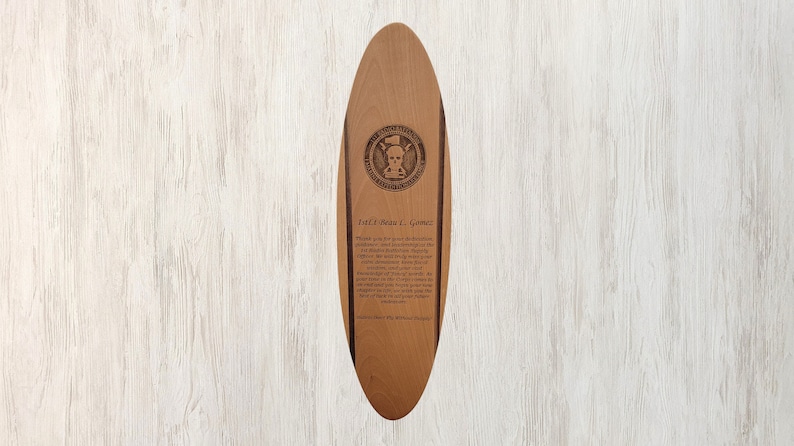 Personalized Engraved Surfboard Plaque, Solid Wood Beach Decor, Custom ...