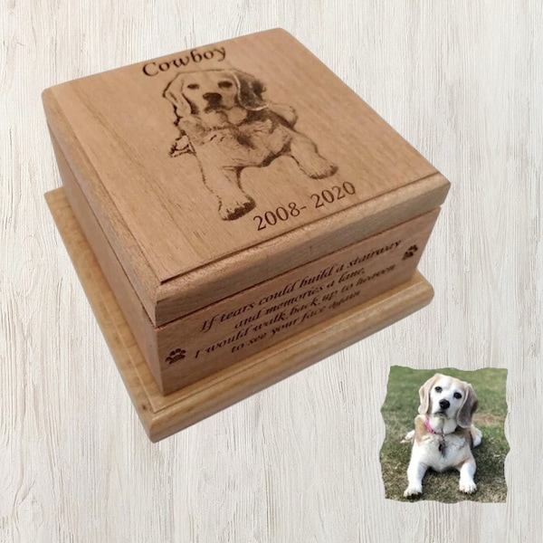 Wood Pet Urns for Dogs Ashes - Etsy