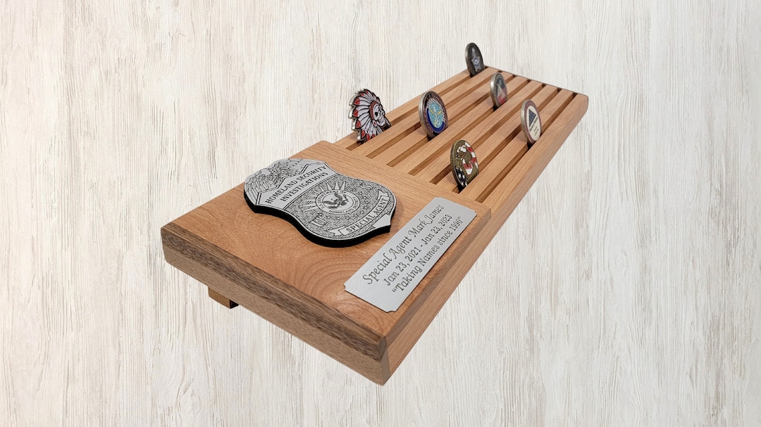 HSI Challenge Coin Holder, Special Agent Coin Display, Homeland ...
