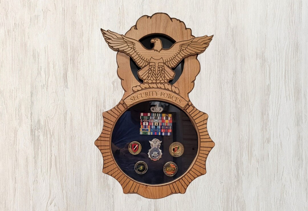 Security Forces Shadow Box, Military Security Police Flag Case, SFS ...