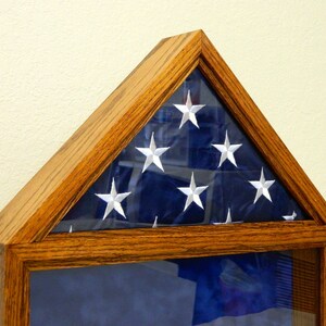 Military Retirement Shadow Box, American Flag Wood Display Case, Folded ...