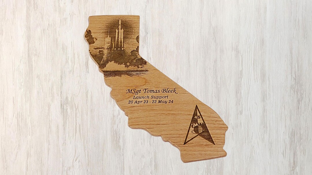 California State Plaque, Rocket Launch Wood Plaque, Military Wood ...