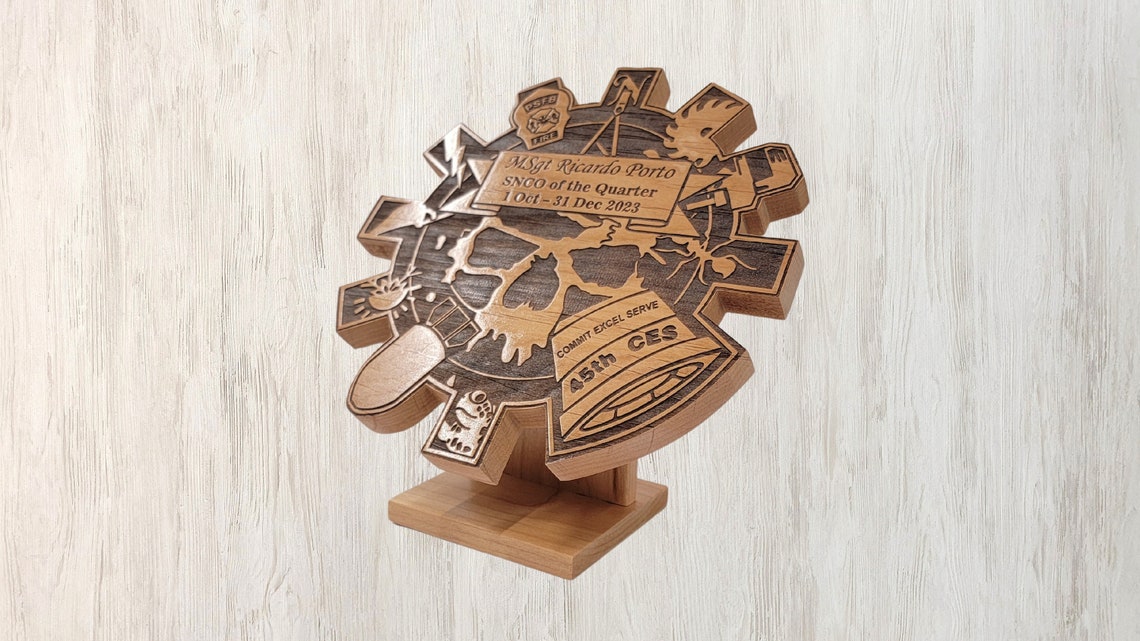 Civil Engineering Awards, CES Cog Plaques, Air Force CE Display - Etsy