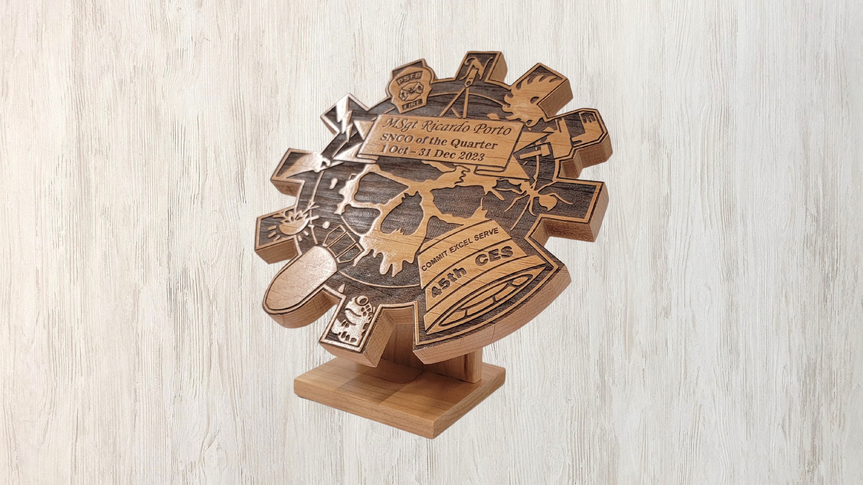 Civil Engineering Awards, CES Cog Plaques, Air Force CE Display - Etsy