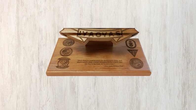 Custom HSI Badge Challenge Coin Display, Personalized Alder Wood Holder ...
