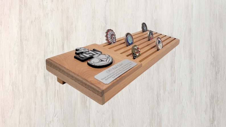 US Navy Challenge Coin Holder: Alder Wood USN Anchor Display - Etsy