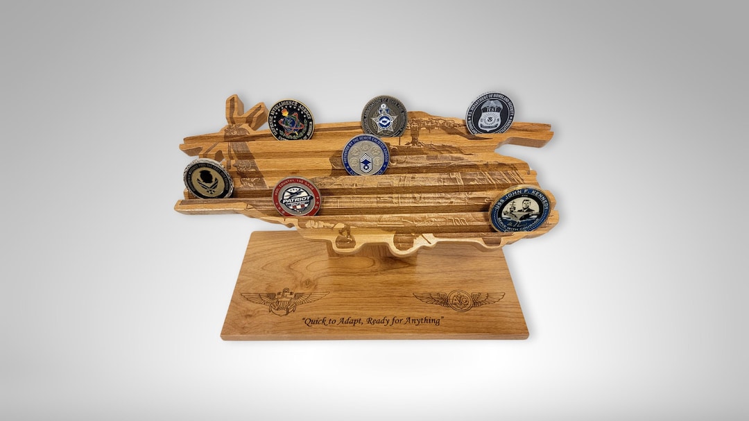 Custom Black Hawk Helicopter Challenge Coin Holder, Personalized ...