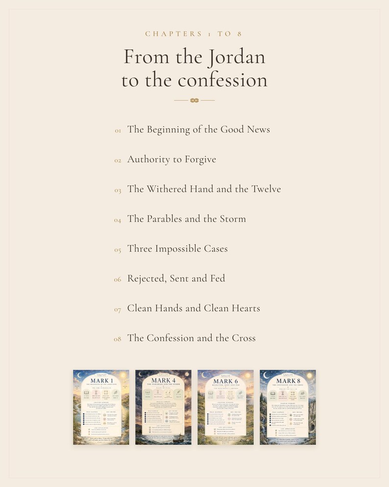 Bible Study Guide Mark 16 Chapters Printable, Gospel of Mark Study ...