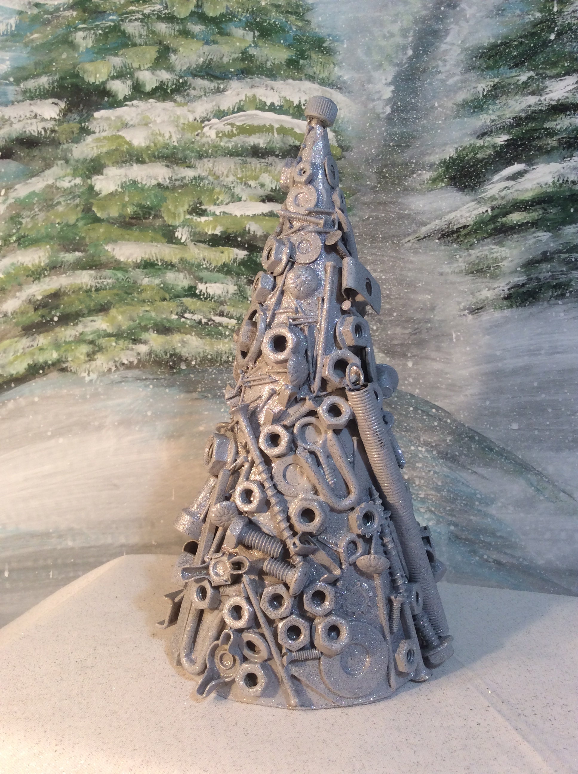 Silver Nuts and Bolts Tree - Etsy