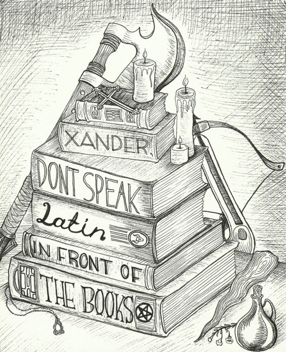 Buffy the Vampire Slayer Drawing Quote Print - Etsy