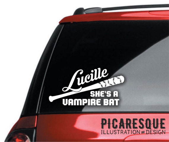 Negan Lucille Vampire Bat Vinyl Decal the Walking Dead | Etsy