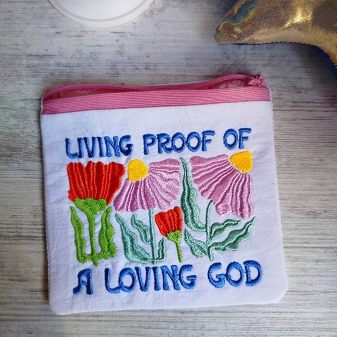 ITH Living Proof Floral Purse - Fully Lined - Machine Embroidery Design ...