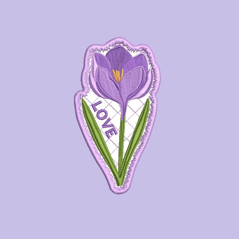 ITH Crocus Bookmark Machine Embroidery Design - Instant Download File ...