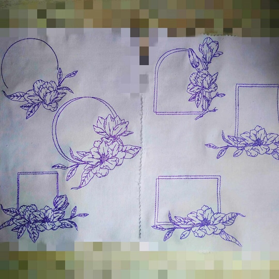 Floral Frames Machine Embroidery Designs Set - Instant Download Files ...