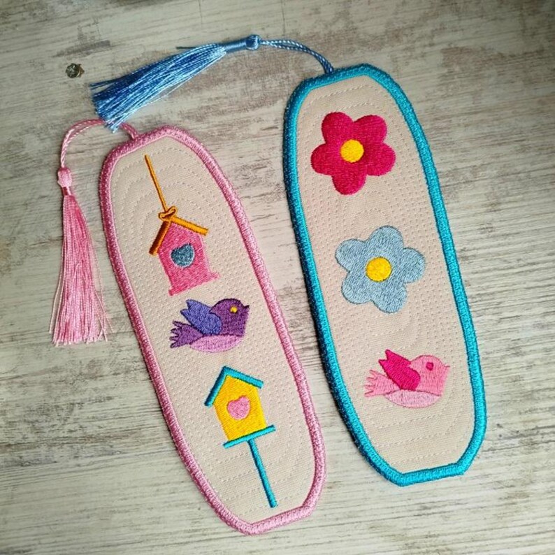 ITH Birds Bookmarks Machine Embroidery Design - Instant Download File ...