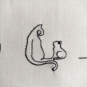 Lineart Cats Machine Embroidery Designs - Instant Download Files - Etsy