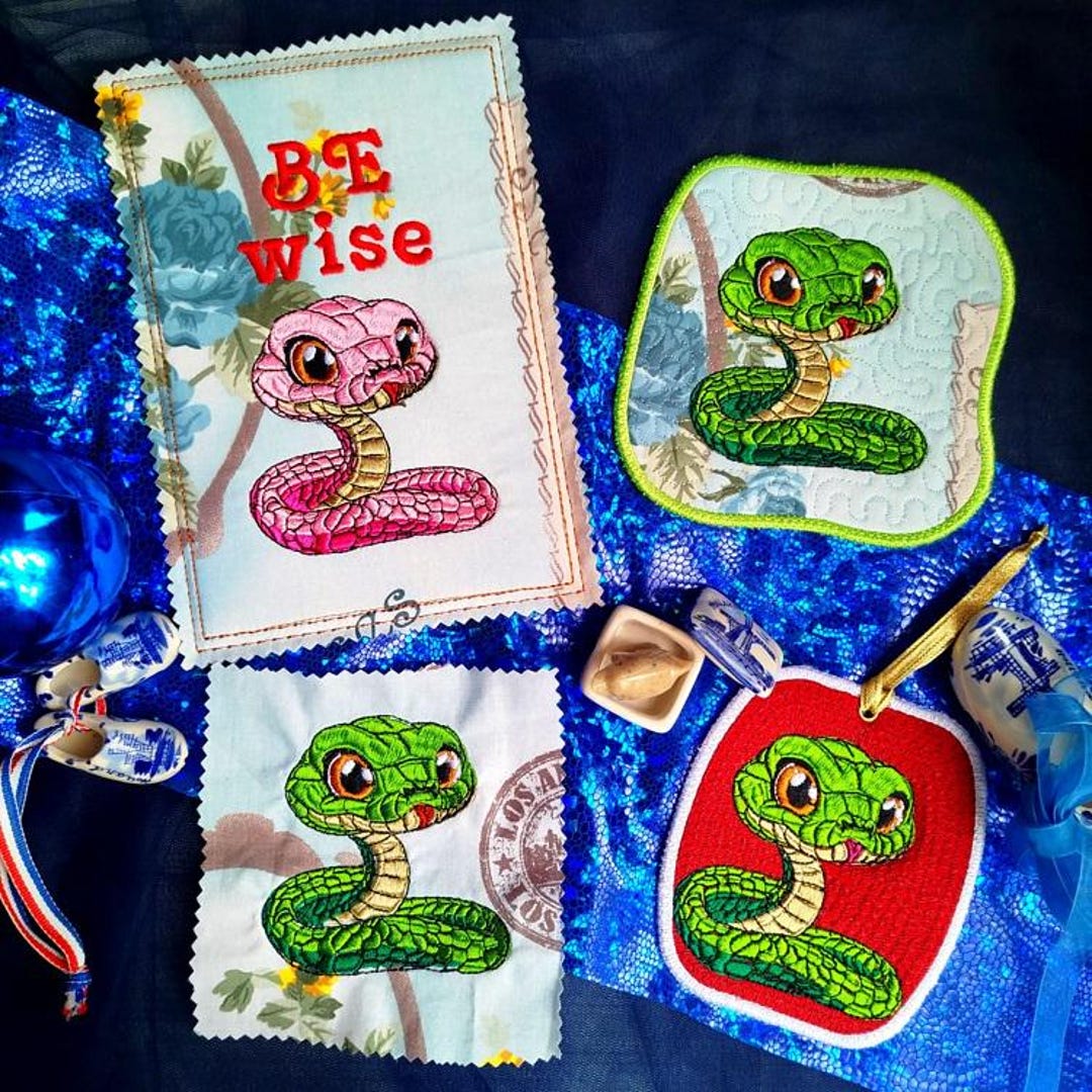 Snake Set Machine Embroidery Designs - Instant Download Files - Etsy