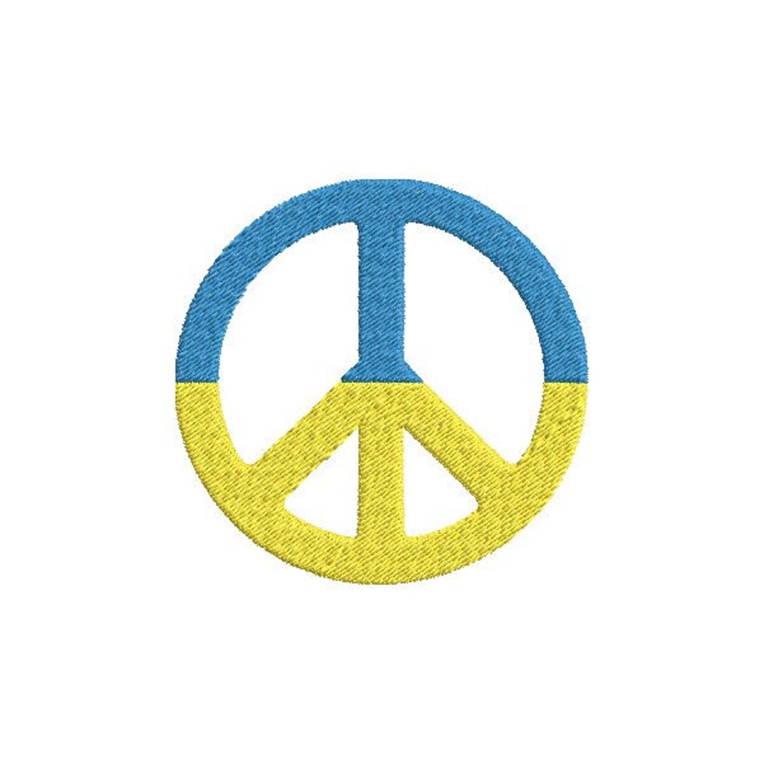 Peace Sign Machine Embroidery Design, Pattern Instant Download - Etsy