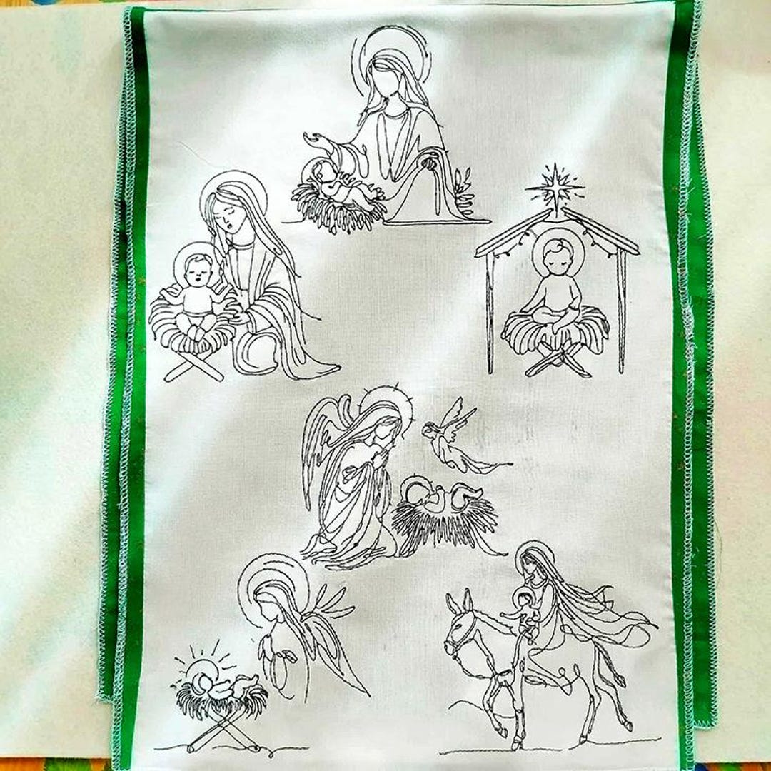 Nativity Embroidery Set - Machine Embroidery Designs - Instant Download ...