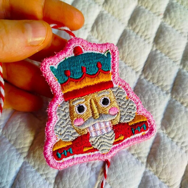 ITH Nutcracker Gift Tag Machine Embroidery Design - Instant Download ...