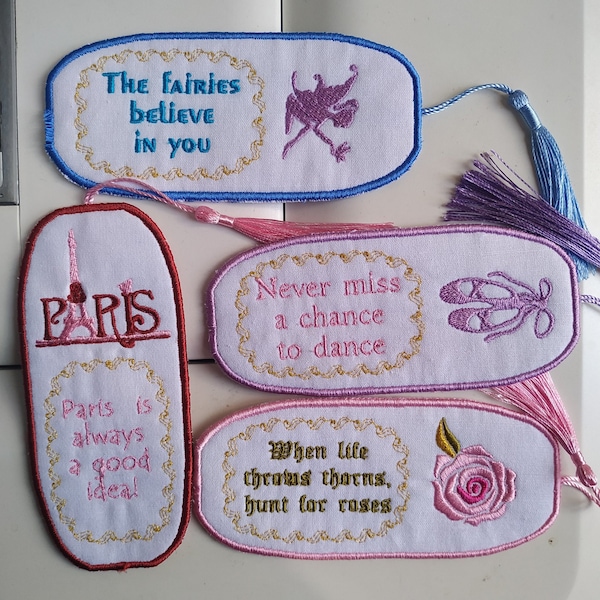 Machine Embroidery Bookmark Designs - Etsy