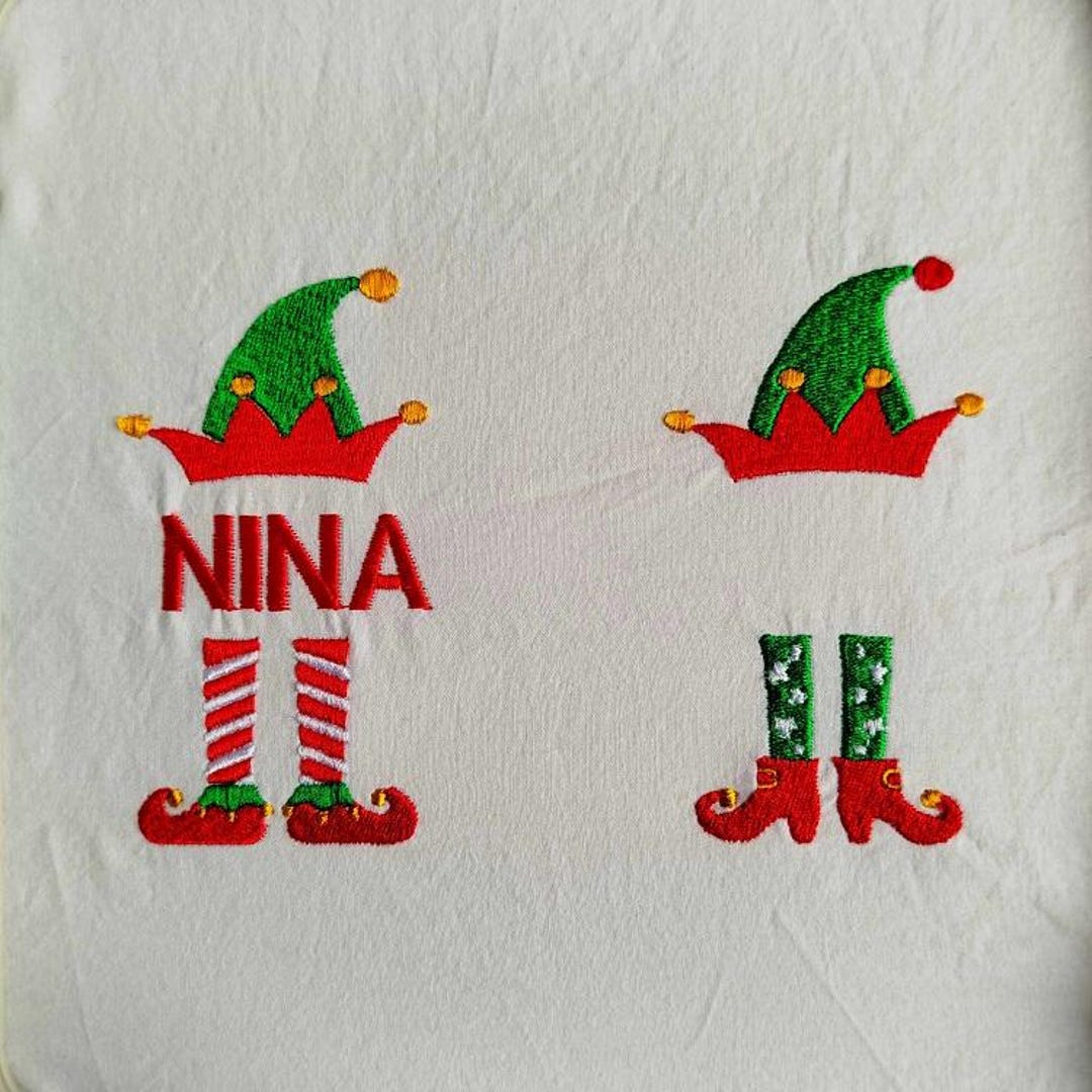 ITH Elves Monogram Frames Machine Embroidery Design - Instant Download ...
