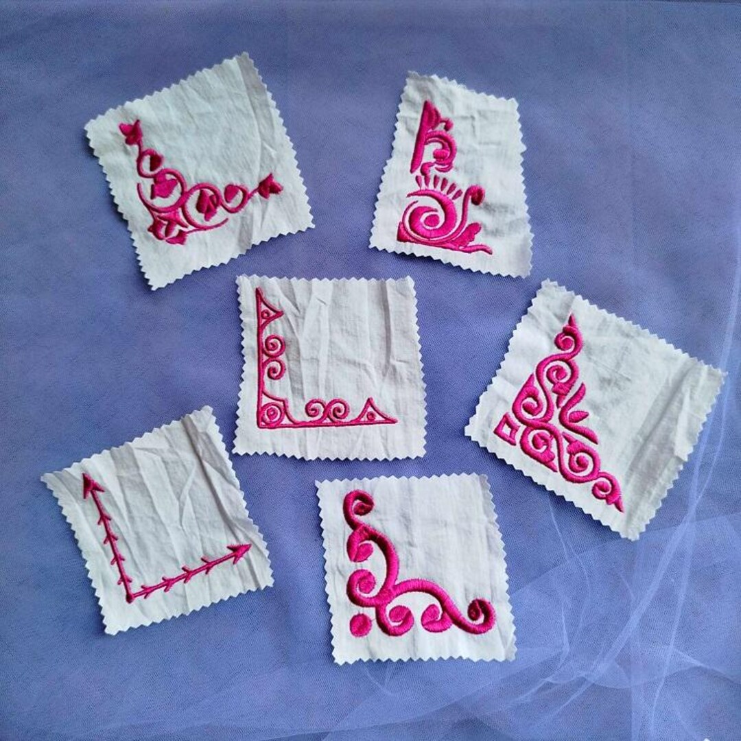 Napkin Corners Machine Embroidery Designs - Instant Download Files - Etsy