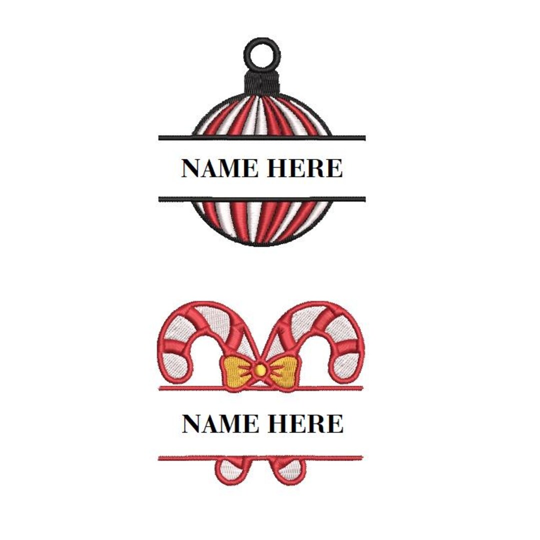 Christmasy Split Monograms Machine Embroidery Designs - Instant ...