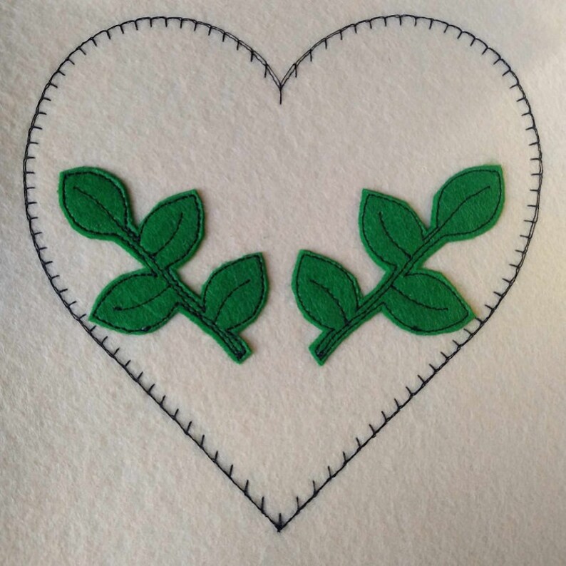 Ith Felt Heart Machine Embroidery Design - Tutorial Included - Instant ...