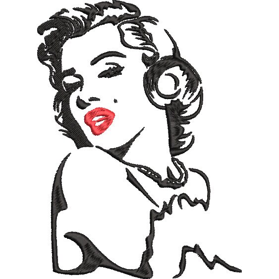 Actresses Machine Embroidery Designs Set of Four Designs Instant ...