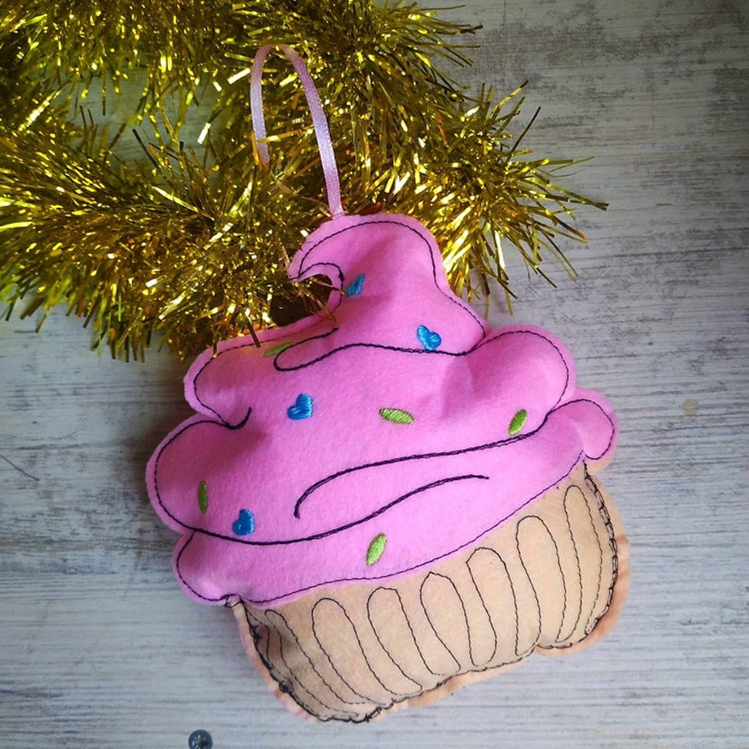 ITH Cupcake Felt Machine Embroidery Design - Instant Download File - Etsy