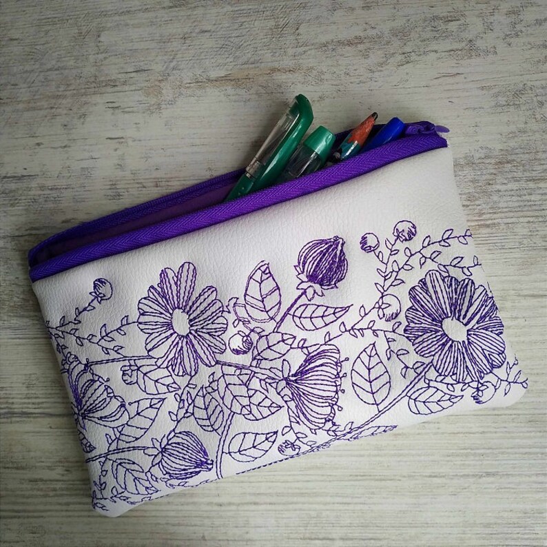 ITH Pencil Case Machine Embroidery Design - Instant Download File - Etsy