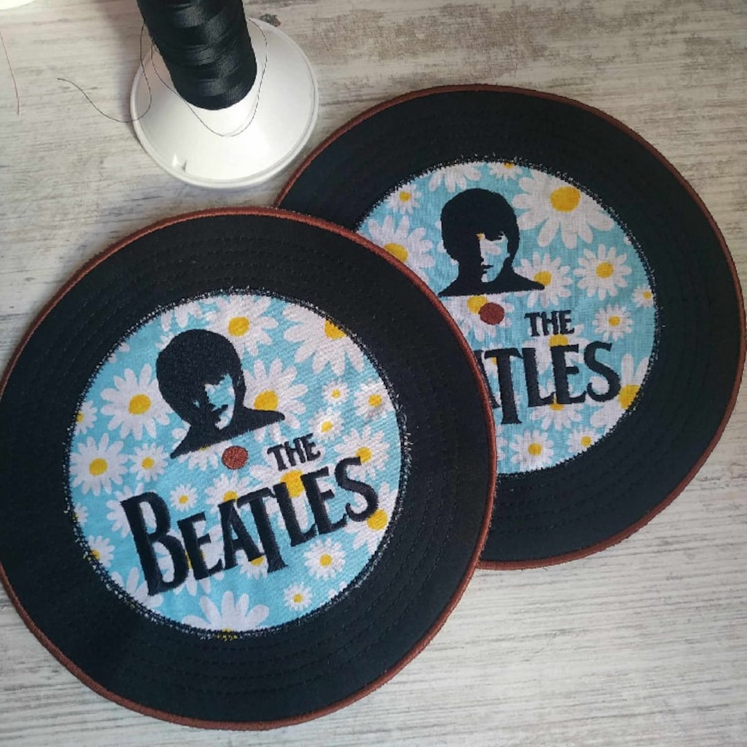 ITH the Beatles Record Coasters Set Machine Embroidery Design - Updated ...