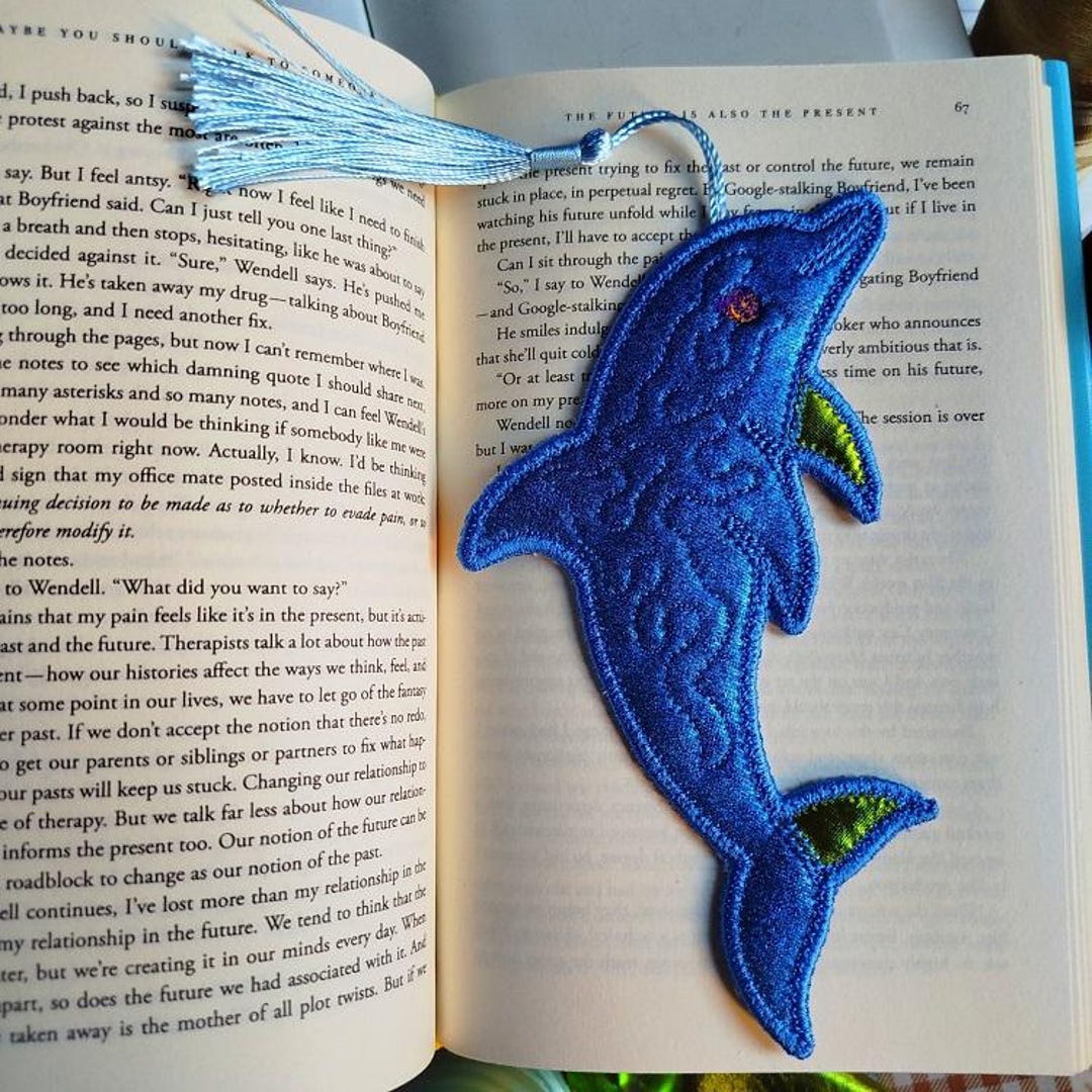 ITH Dolphin Bookmark Machine Embroidery Design - Instant Download File ...