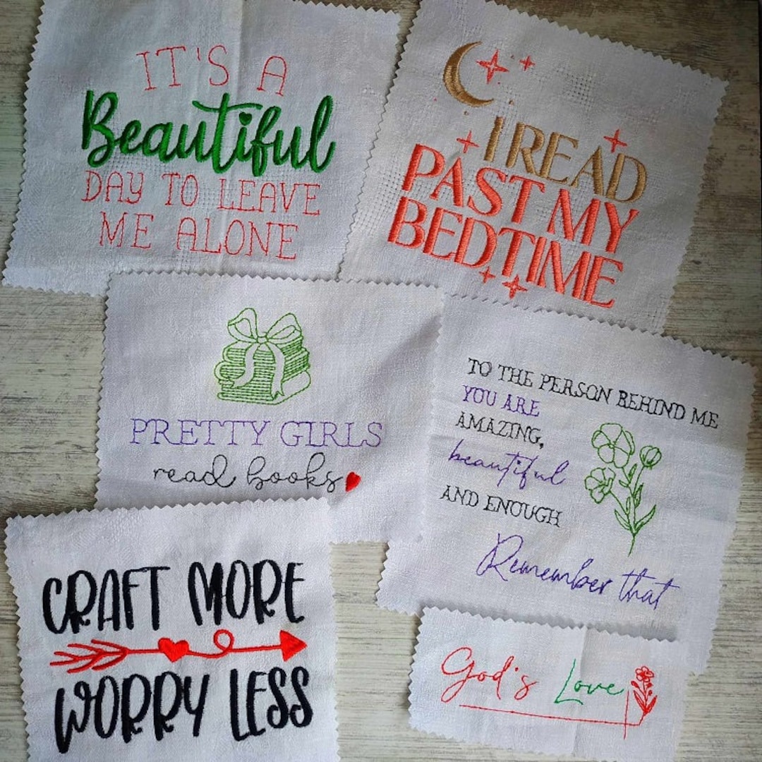 Quotes and Sayings Machine Embroidery Designs - Instant Download File ...