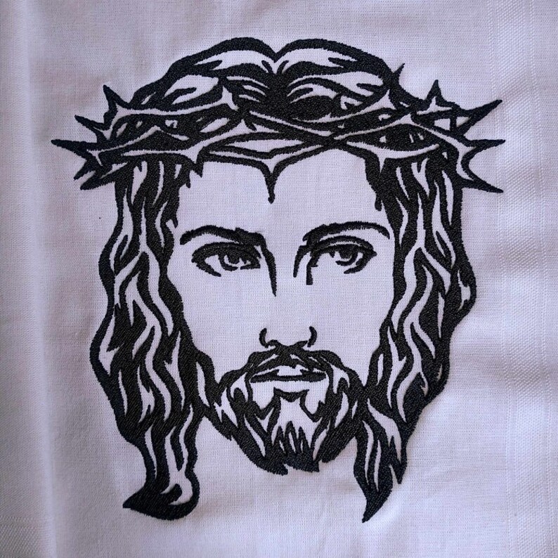 Jesus Machine Embroidery Designs Fill and Light Stitch Instant Download ...