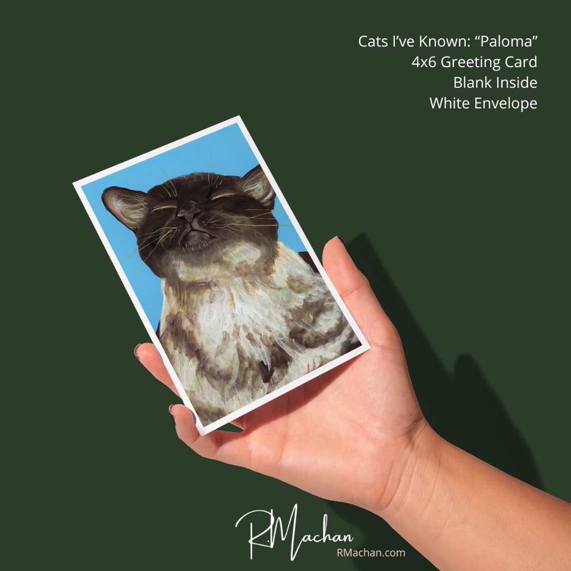 Cats I've Known paloma Folded Greeting Card Blank Inside Cat Art ...